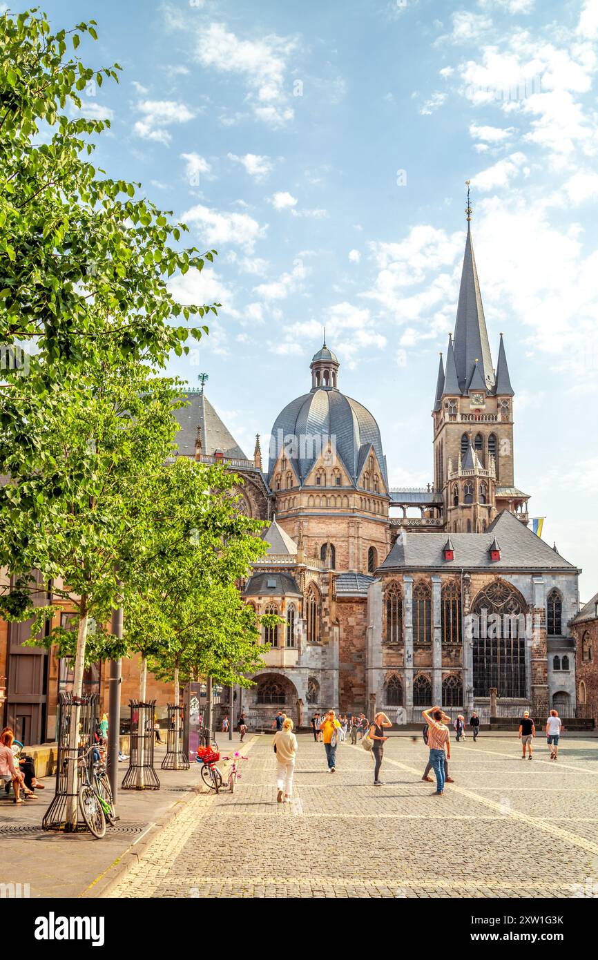 Old city of Aachen, Germany Stock Photo - Alamy