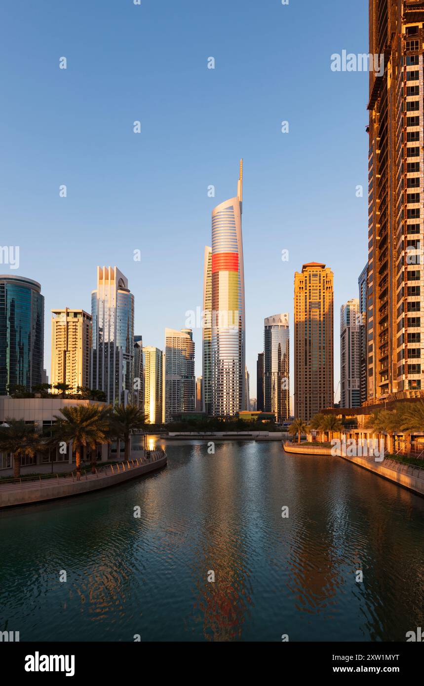 Dubai, UAE, Jan 8, 2016. Almas Tower, a 68-story skyscraper in Jumeirah ...