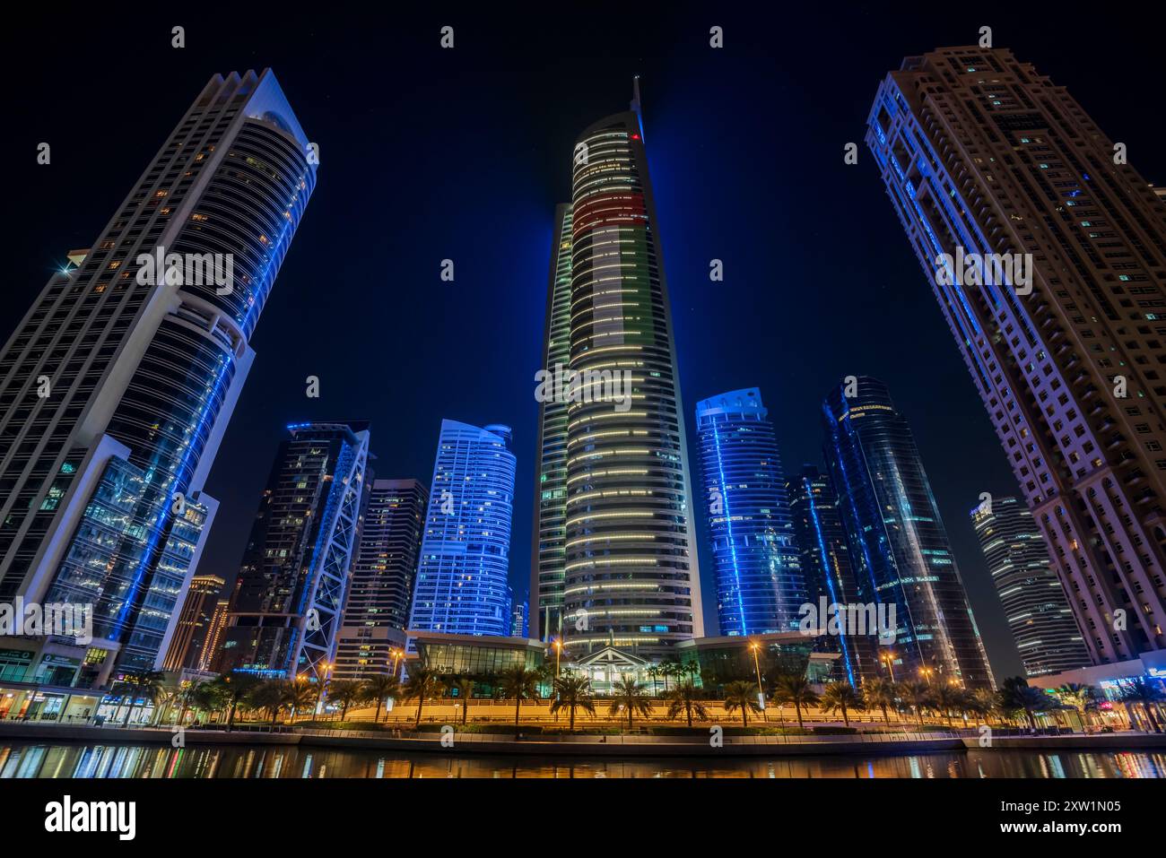 Dubai, UAE, Jan 8, 2016. Almas Tower, a 68-story skyscraper in Jumeirah ...
