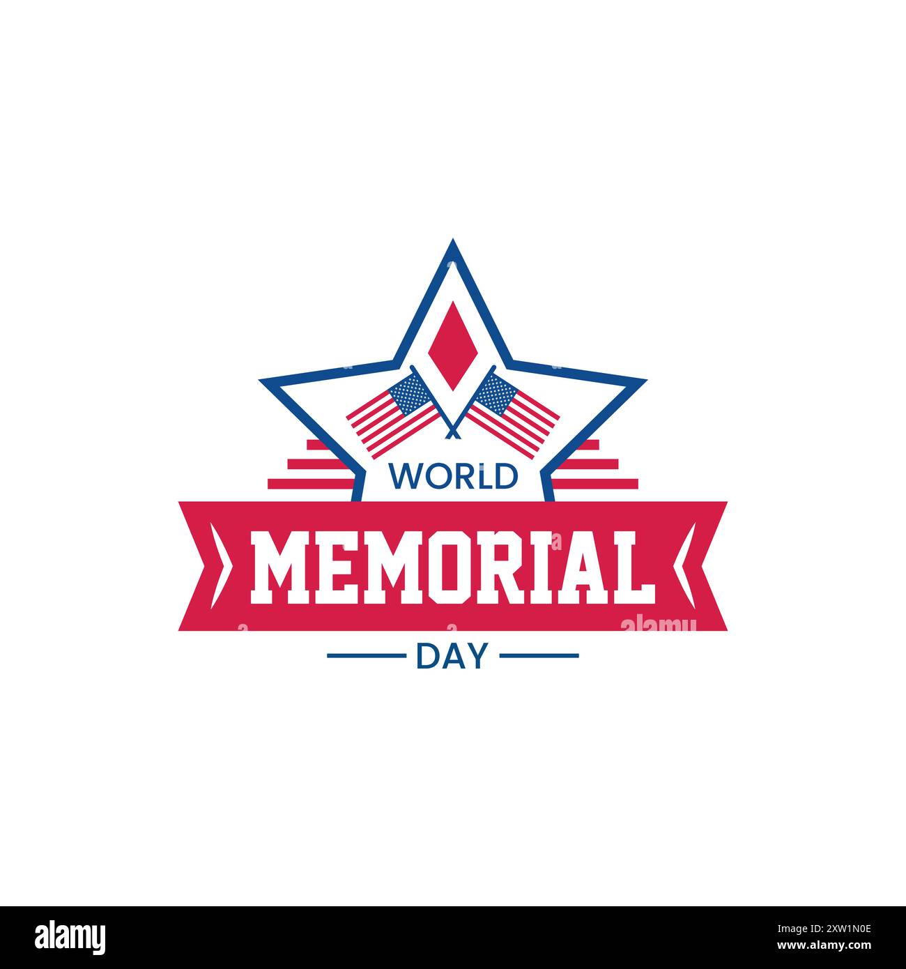 World Memorial Day design isolated on white Stock Vector Image & Art ...