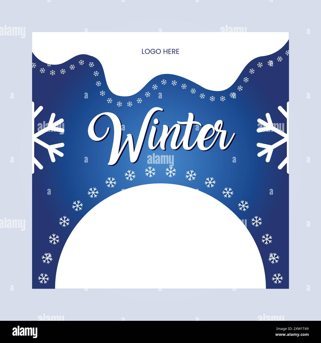 Winter Social Media Poster Stock Vector Image & Art - Alamy