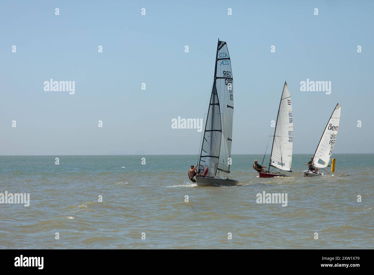 Sailing Dinghy racing at Hythe,Kent,UK Stock Photo - Alamy