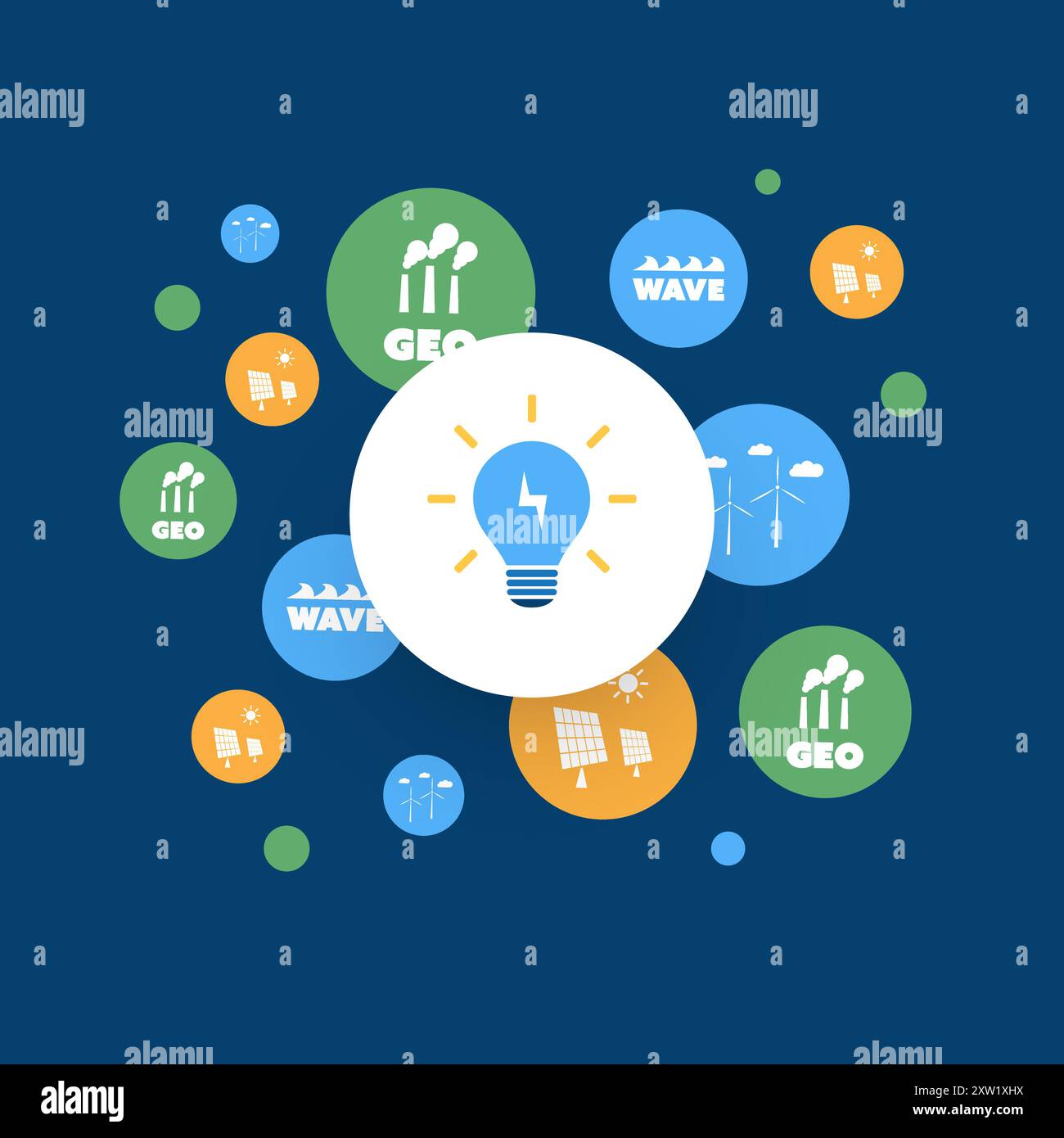 Think Green - Colorful Concept of Smart Eco Friendly Ideas for Green ...