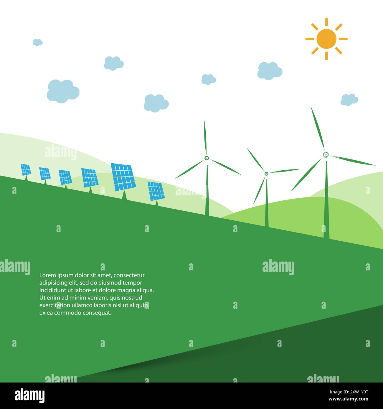 Sustainable Resources, Renewable, Reusable Green Energy Concept with ...