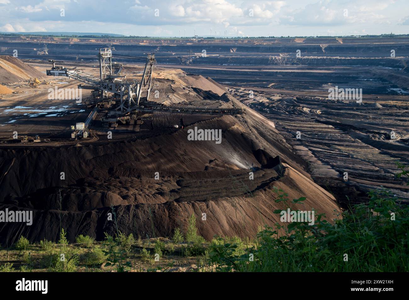 Tagebau Garzweiler open pit coal mine in Garzweiler, North Rhine ...