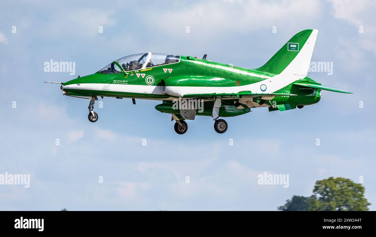 Royal Saudi Air Force - Saudi Hawks Mk.65, arriving at RAF Fairford to ...