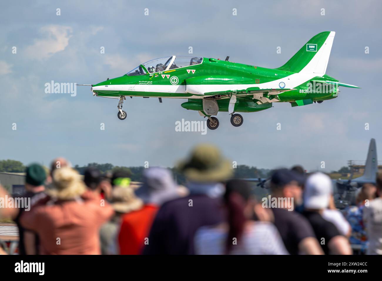 Royal Saudi Air Force - Saudi Hawks Mk.65, arriving at RAF Fairford to ...
