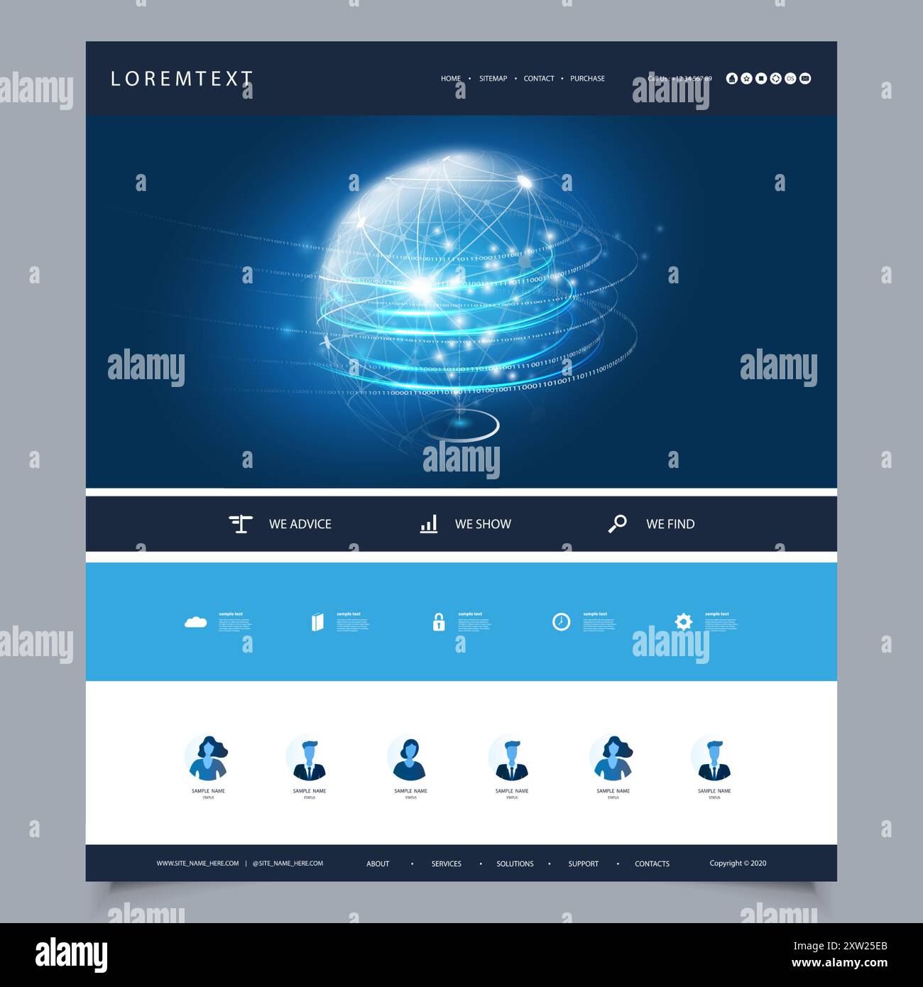 Technology Website Creative Design Template for Your Business - Cloud ...