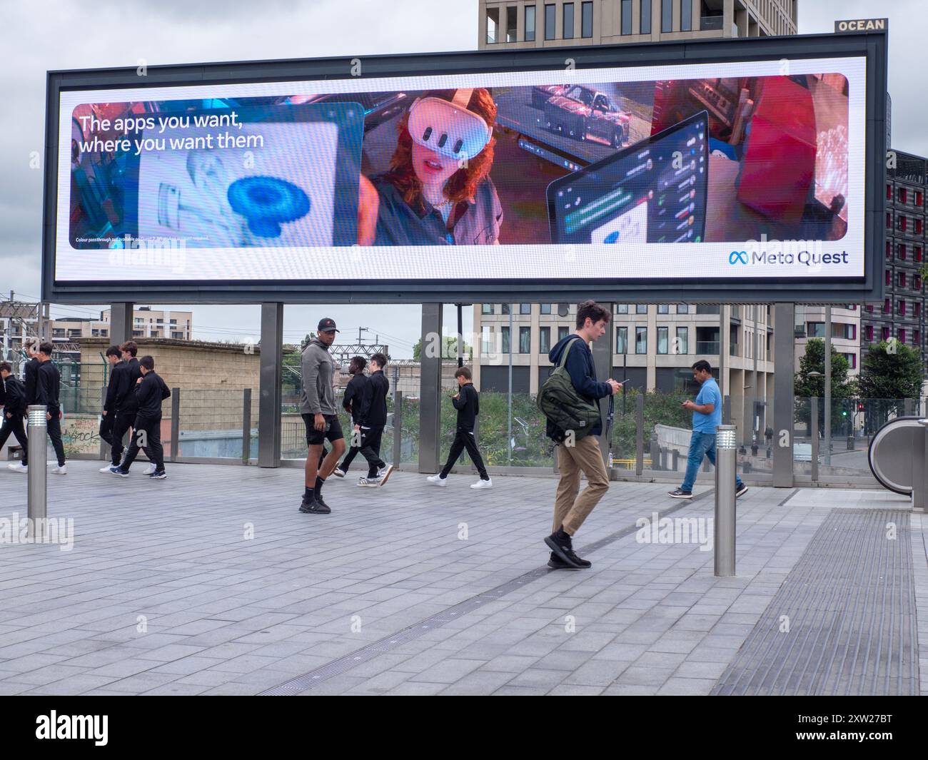 Ocean Outdoor advert screen, a type of Digital out of Home advertising ...