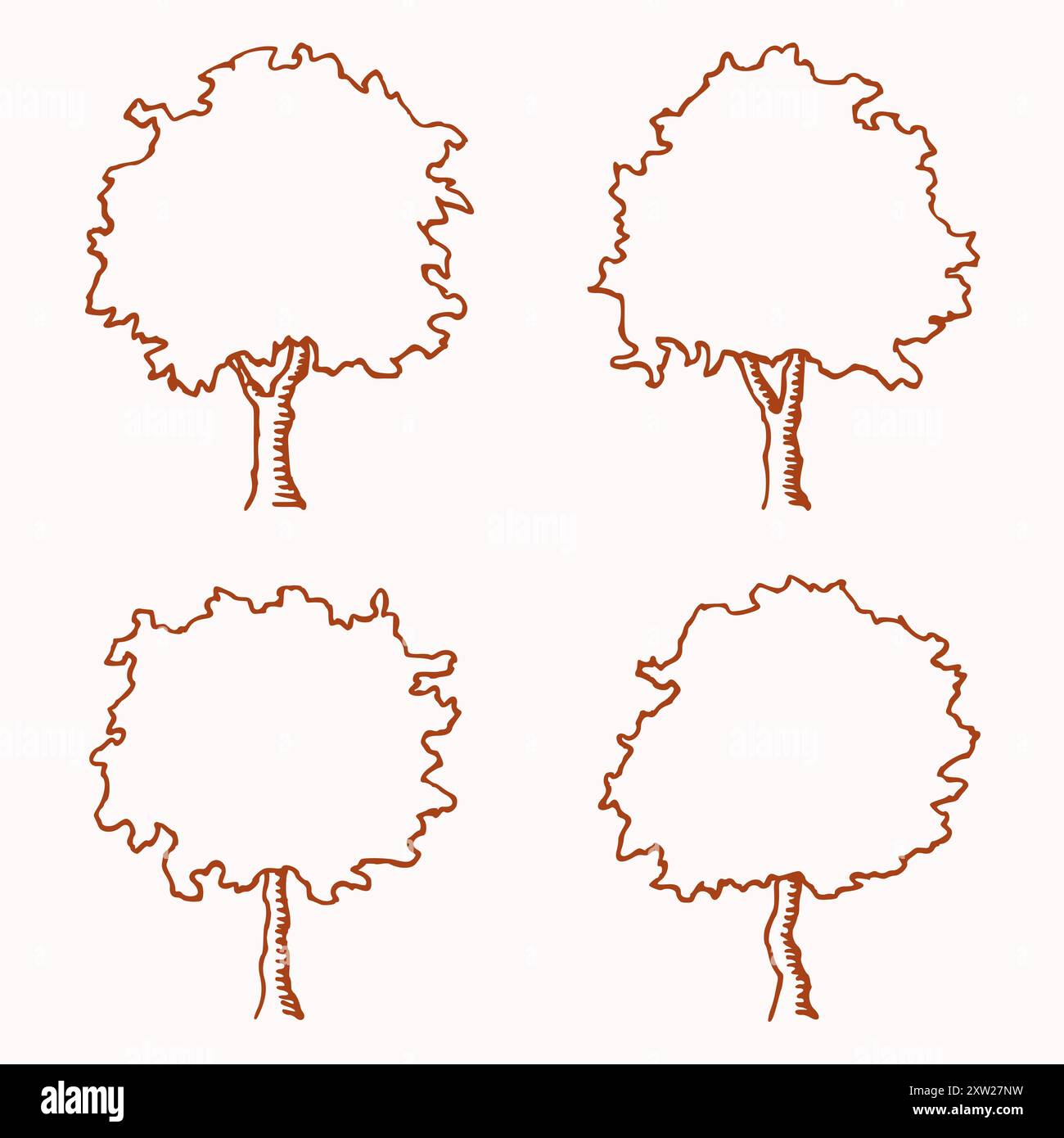 Architectural tree drawings Cut Out Stock Images & Pictures - Alamy