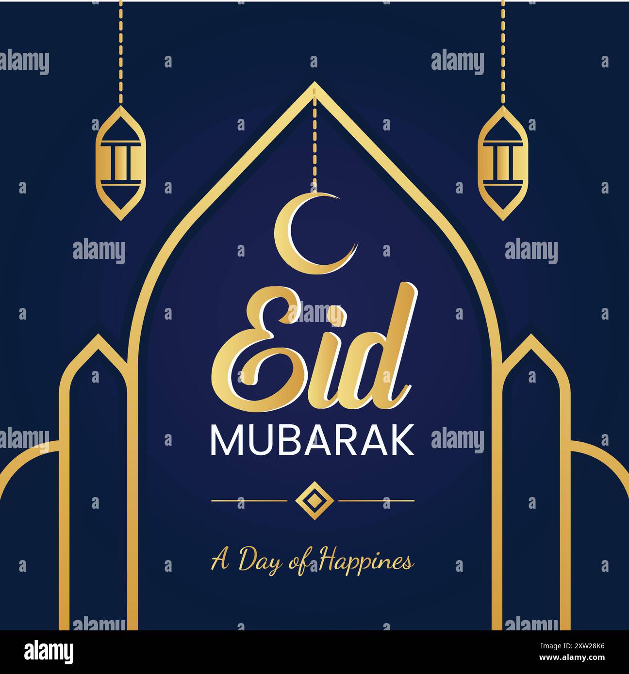 Festival card eid mubarak Stock Vector Images - Alamy