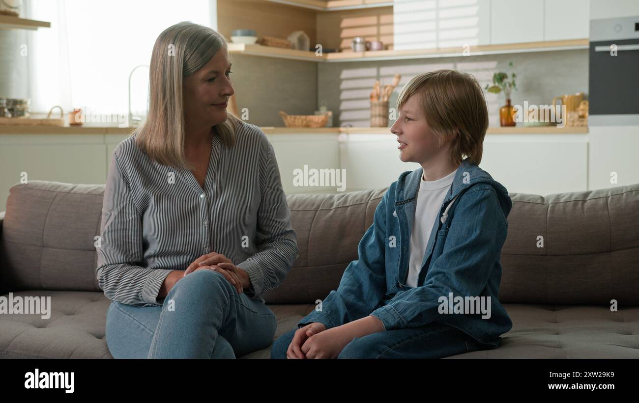 Happy senior mature Caucasian woman lady retired elderly female mother ...