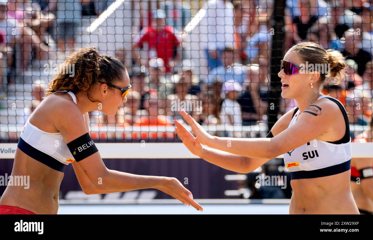 THE HAGUE - Zoe Verge-Depre and Esmee Bobner (SUI) during the semi ...