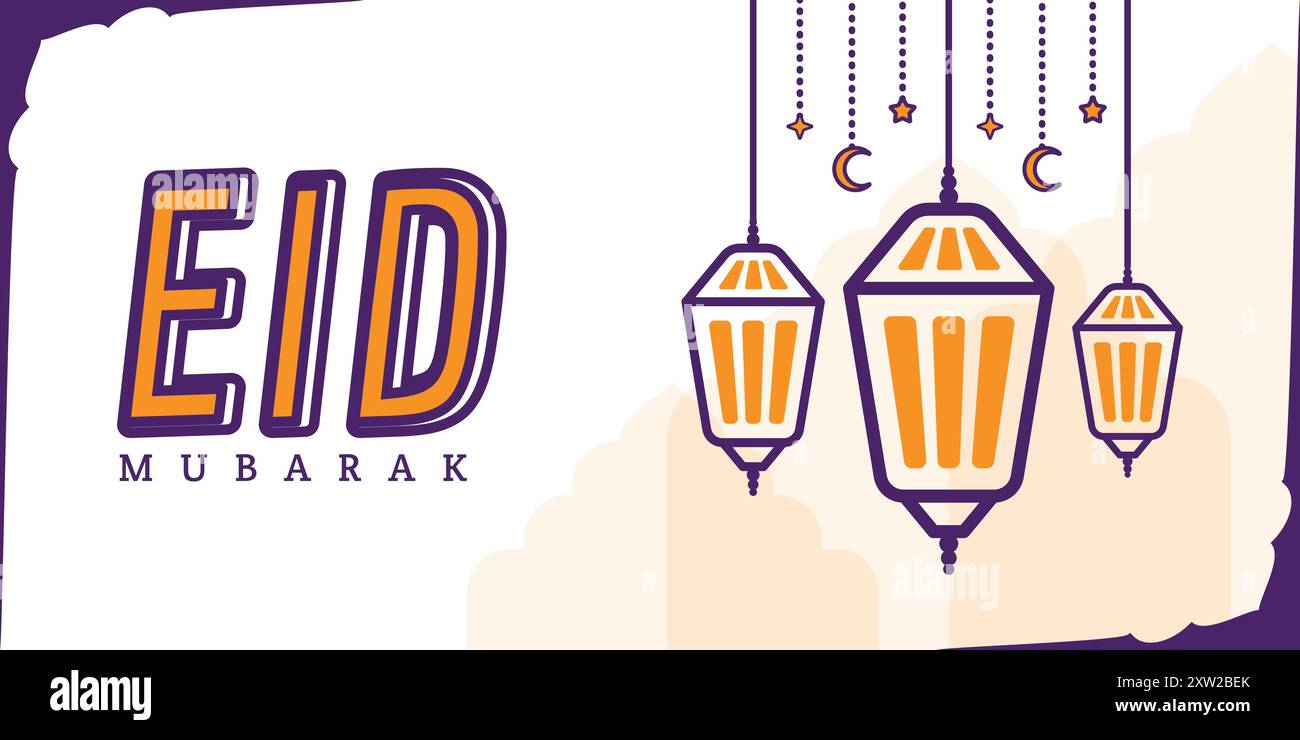 Eid Mubarak Banner, Eid Poster Stock Vector Image & Art - Alamy