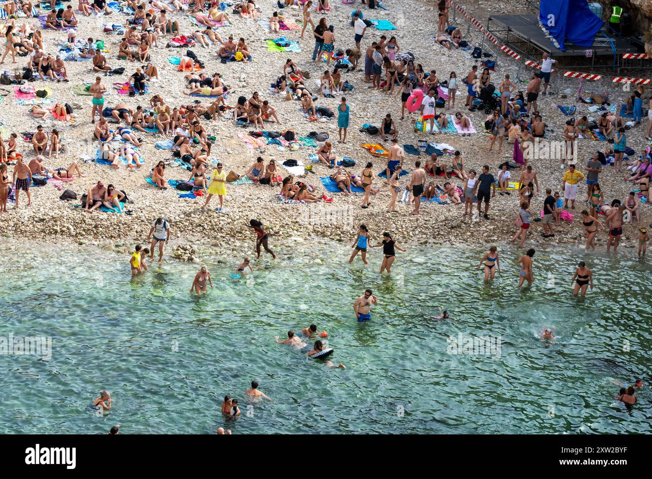 Polignano a Mare, Cala Porto or Lama Monachile beach Stock Photo - Alamy