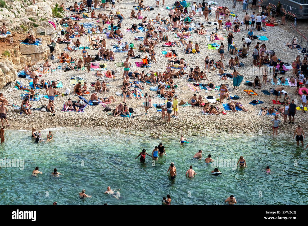 Polignano a Mare, Cala Porto or Lama Monachile beach Stock Photo - Alamy