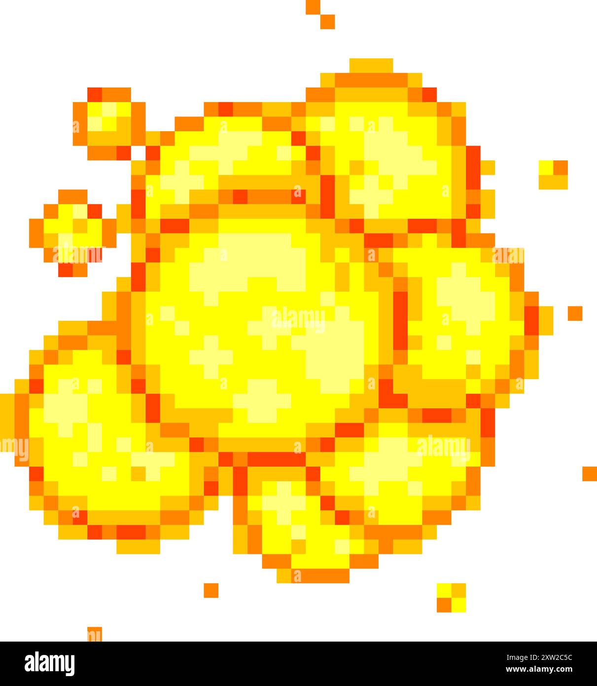 Pixel art explosion. Bang 8-bit retro game style vector illustration Stock Vector Image & Art ...