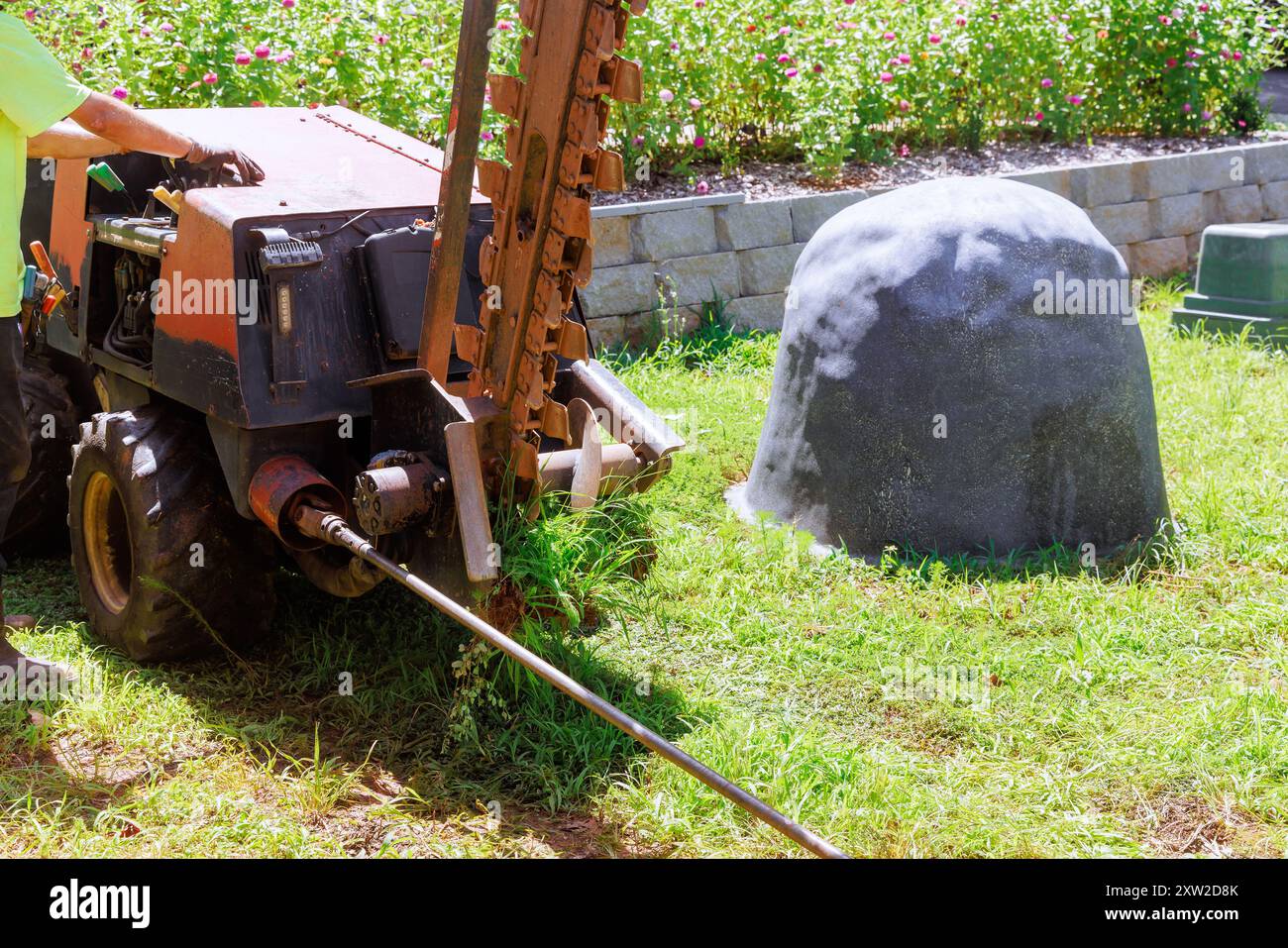 Laying of communications fiber optics trenchless using horizontal ...