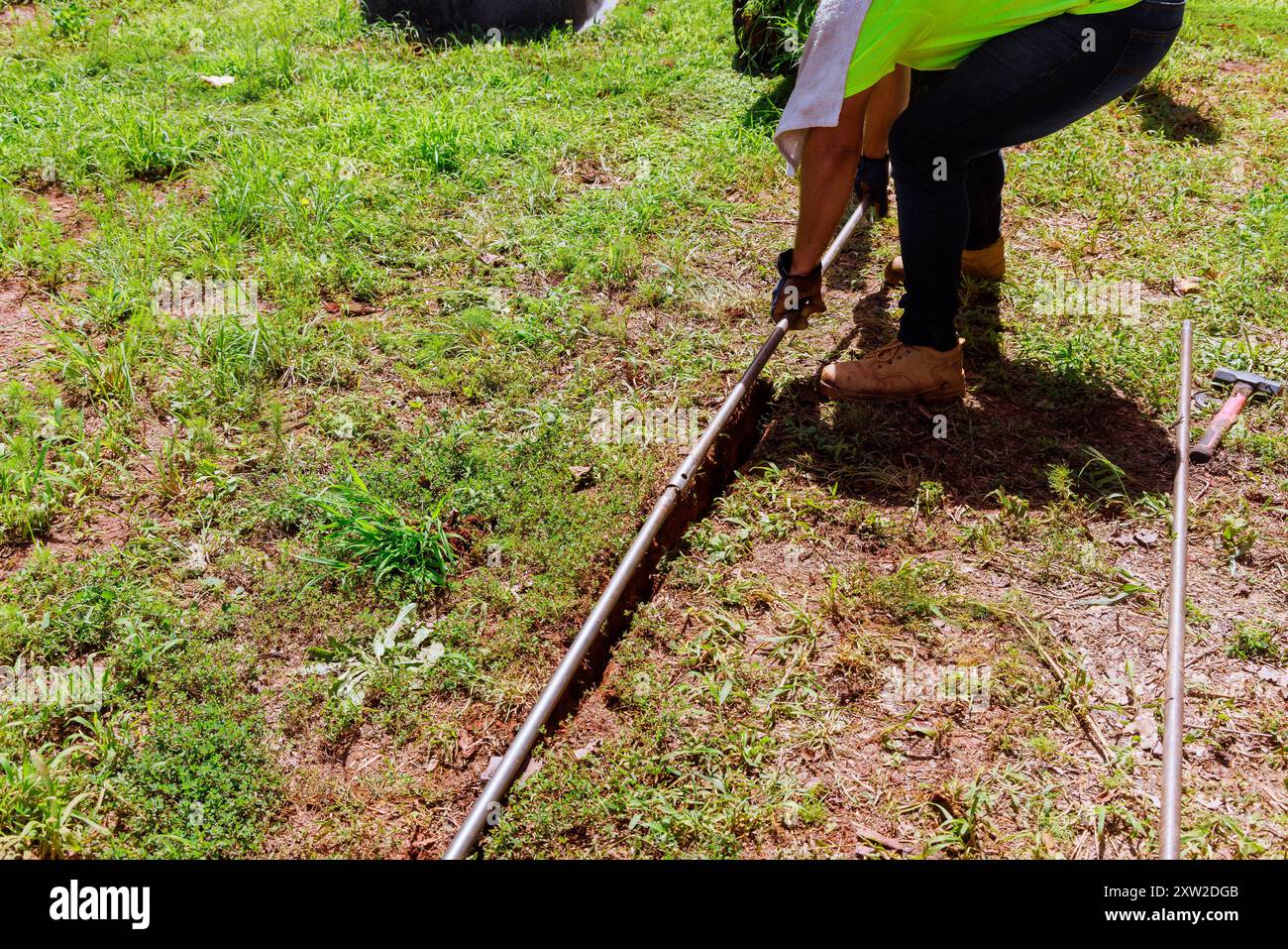 In order to install an underground communication system, horizontal ...