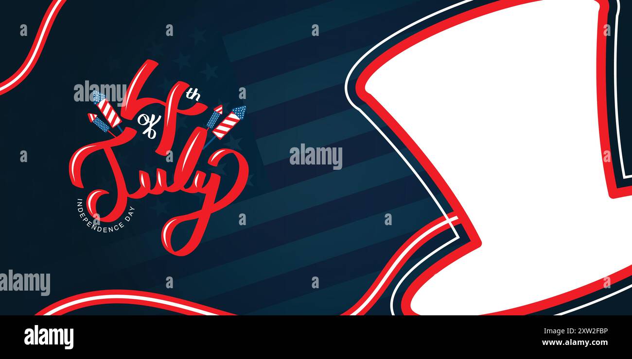 4th of July banner, Background, Independence day, America Stock Vector ...