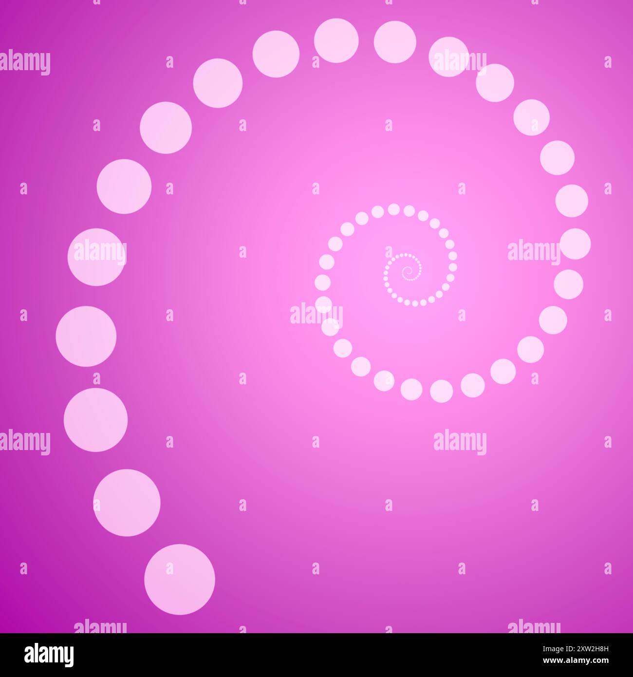 congratulation card design: spiral made of pink circles against bright ...
