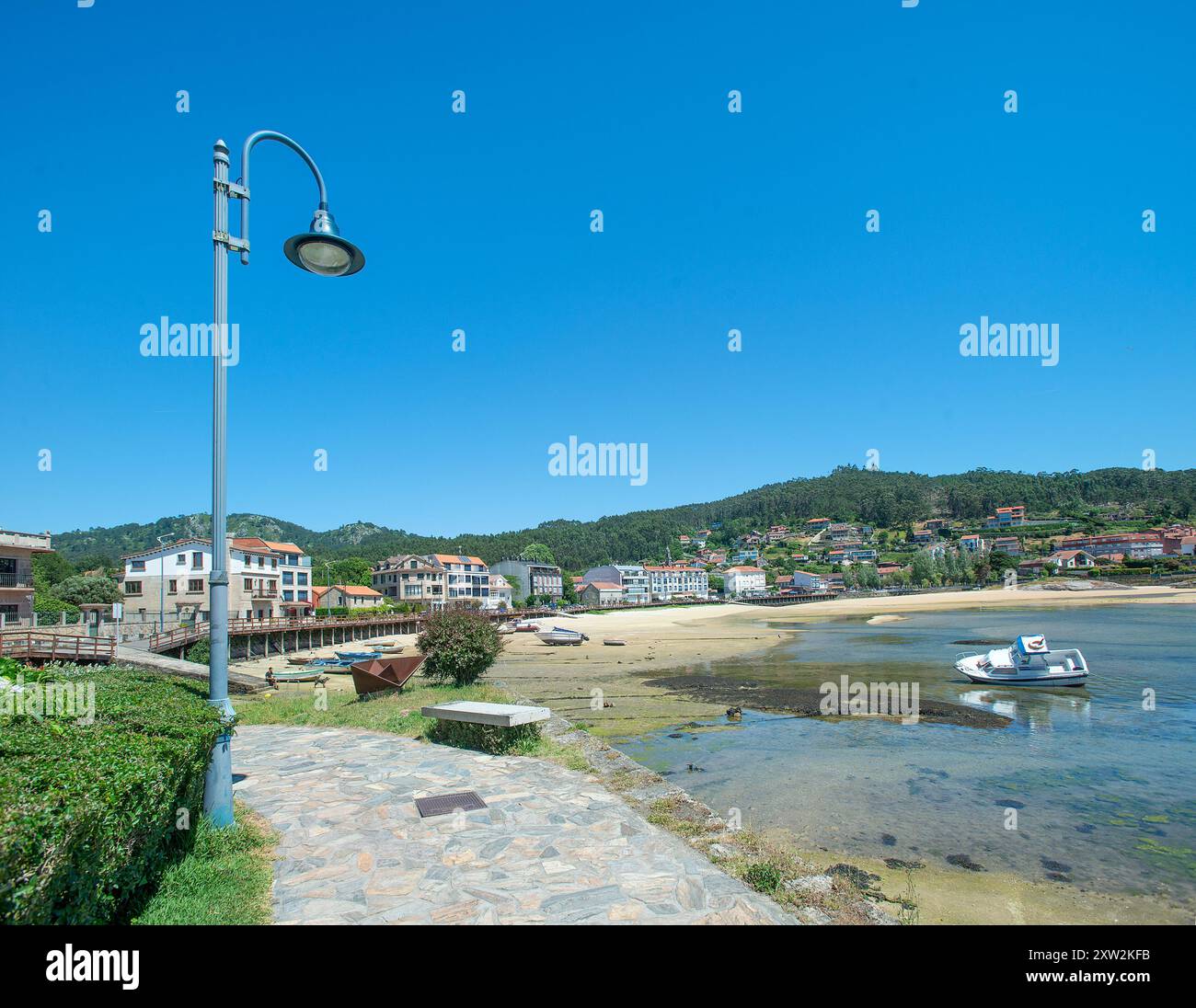 Promenade at Aldan, Galicia, Spain Stock Photo - Alamy