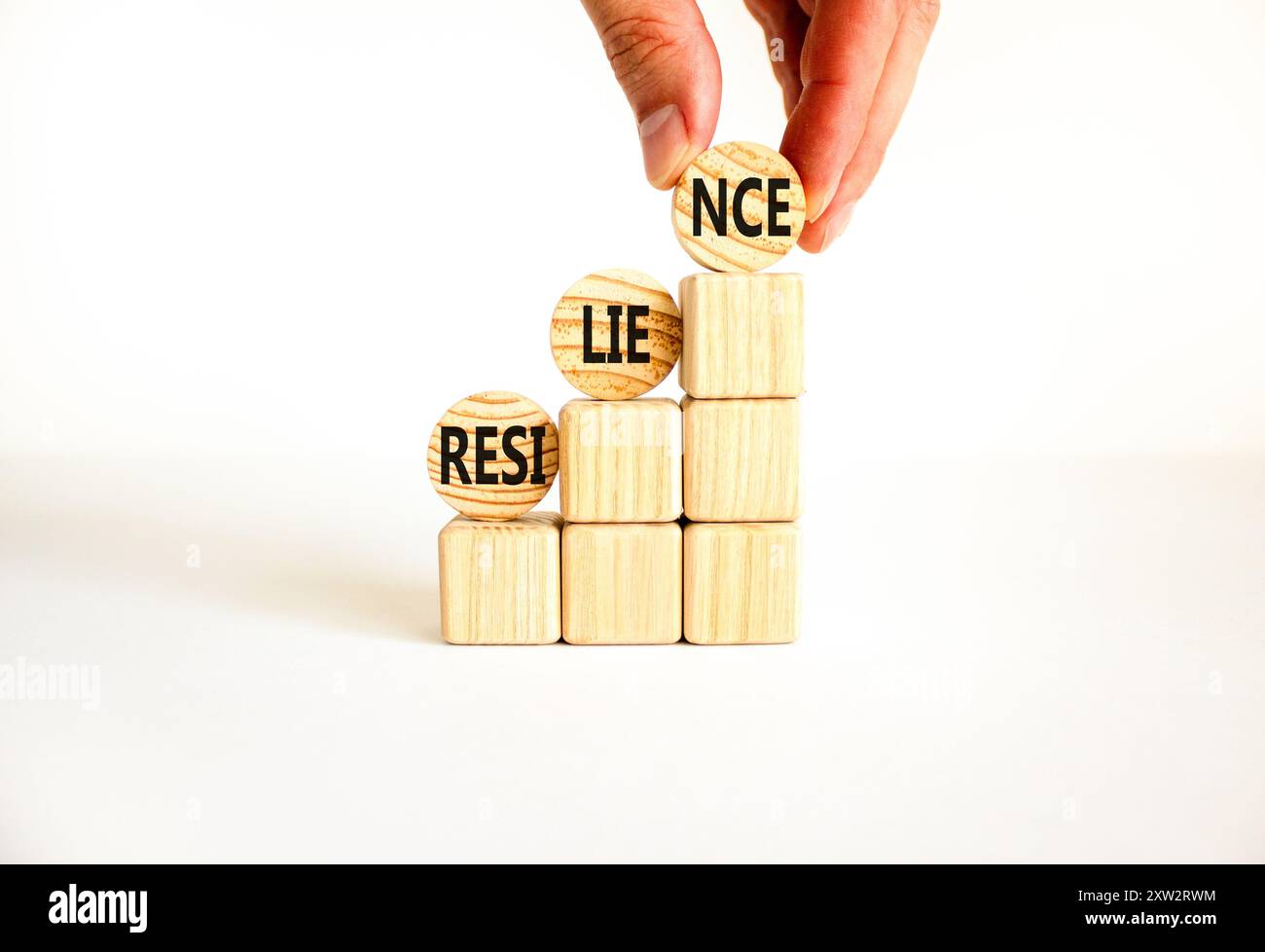 Resilience symbol. Concept word Resilience on beautiful wooden circles ...