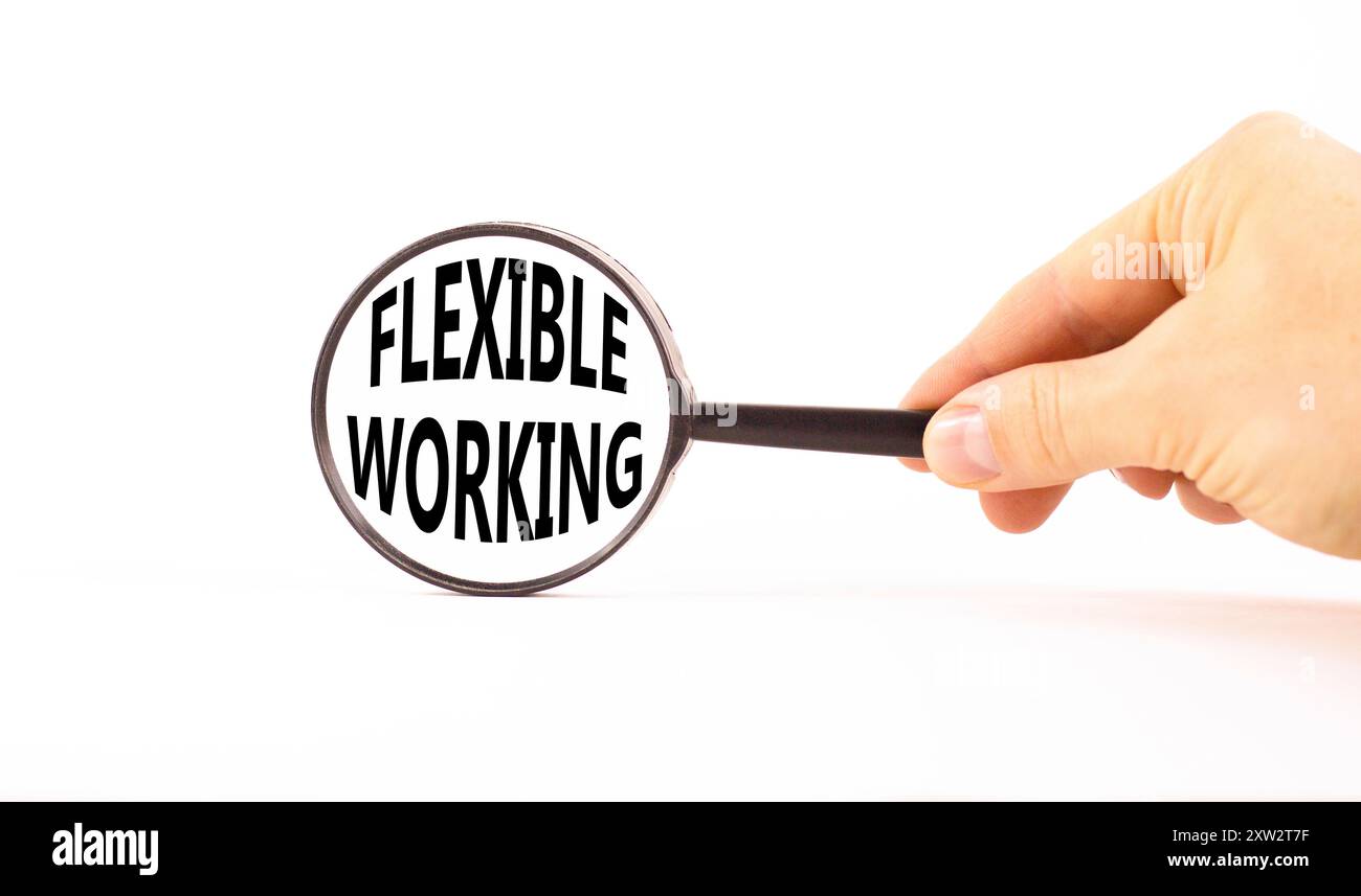 Flexible working symbol. Concept words Flexible working in beautiful ...
