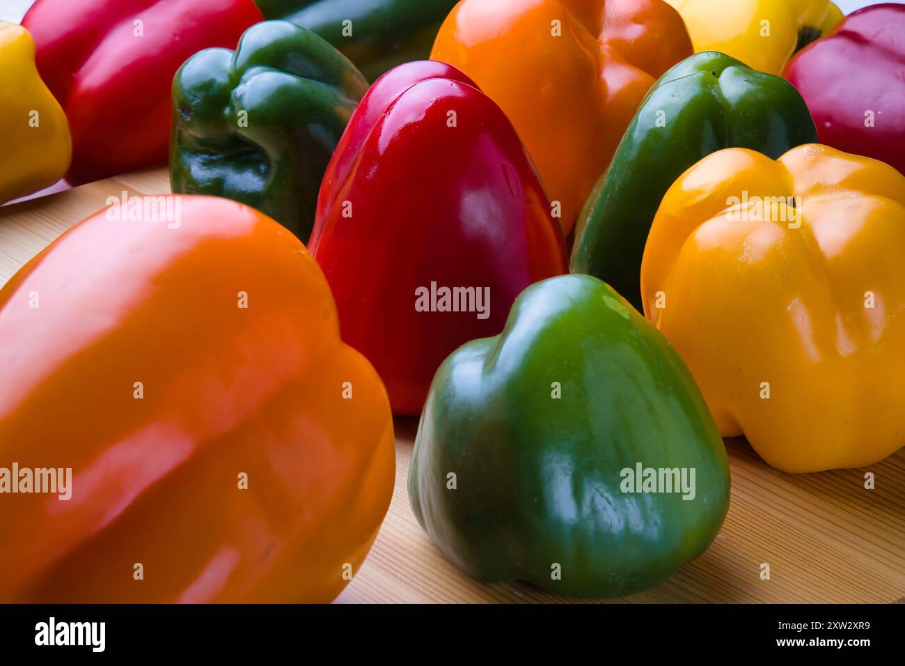 Peppers of different shapes and colours Stock Photo - Alamy