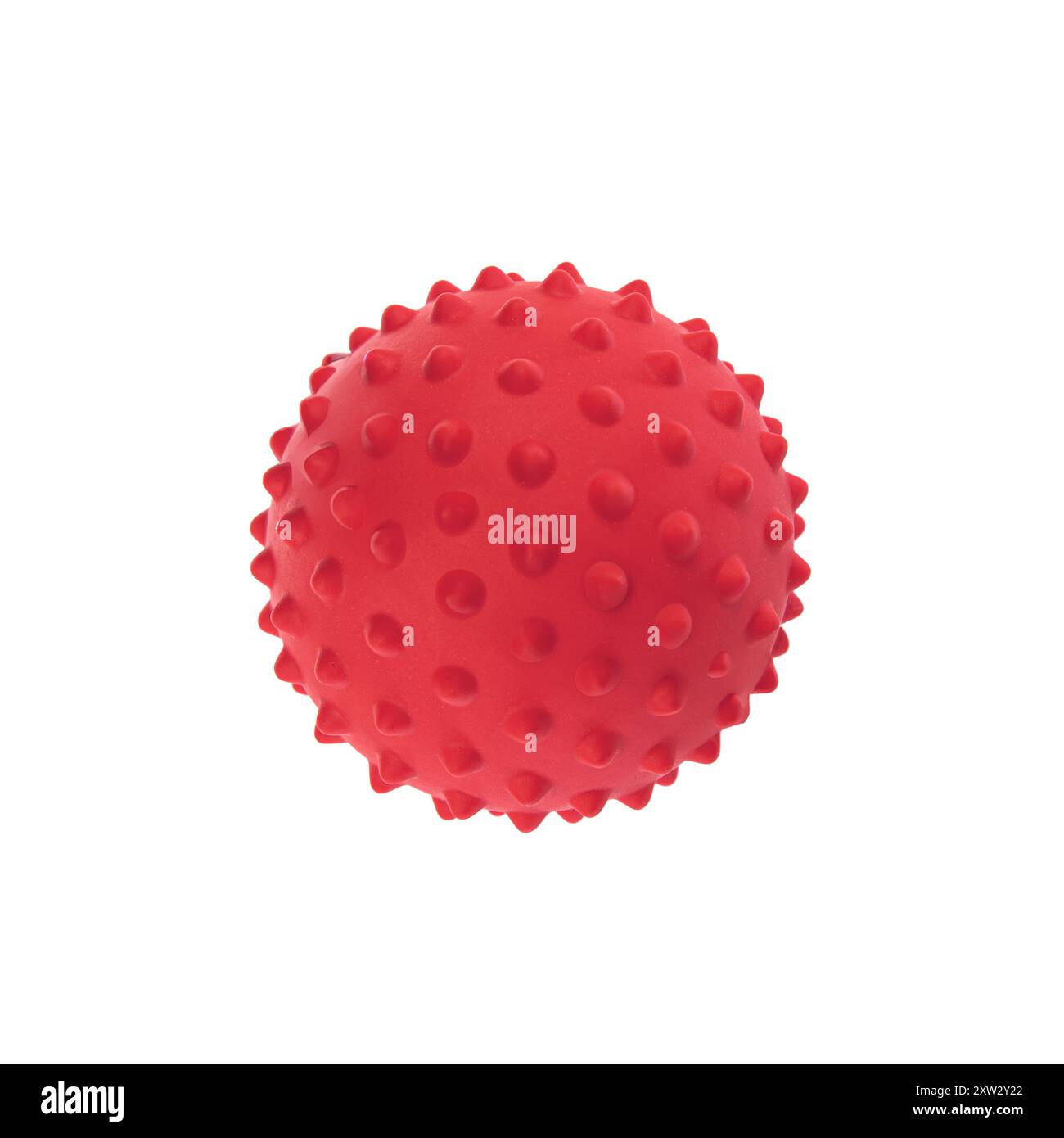 Rubber red ball with pimples isolated Stock Photo - Alamy