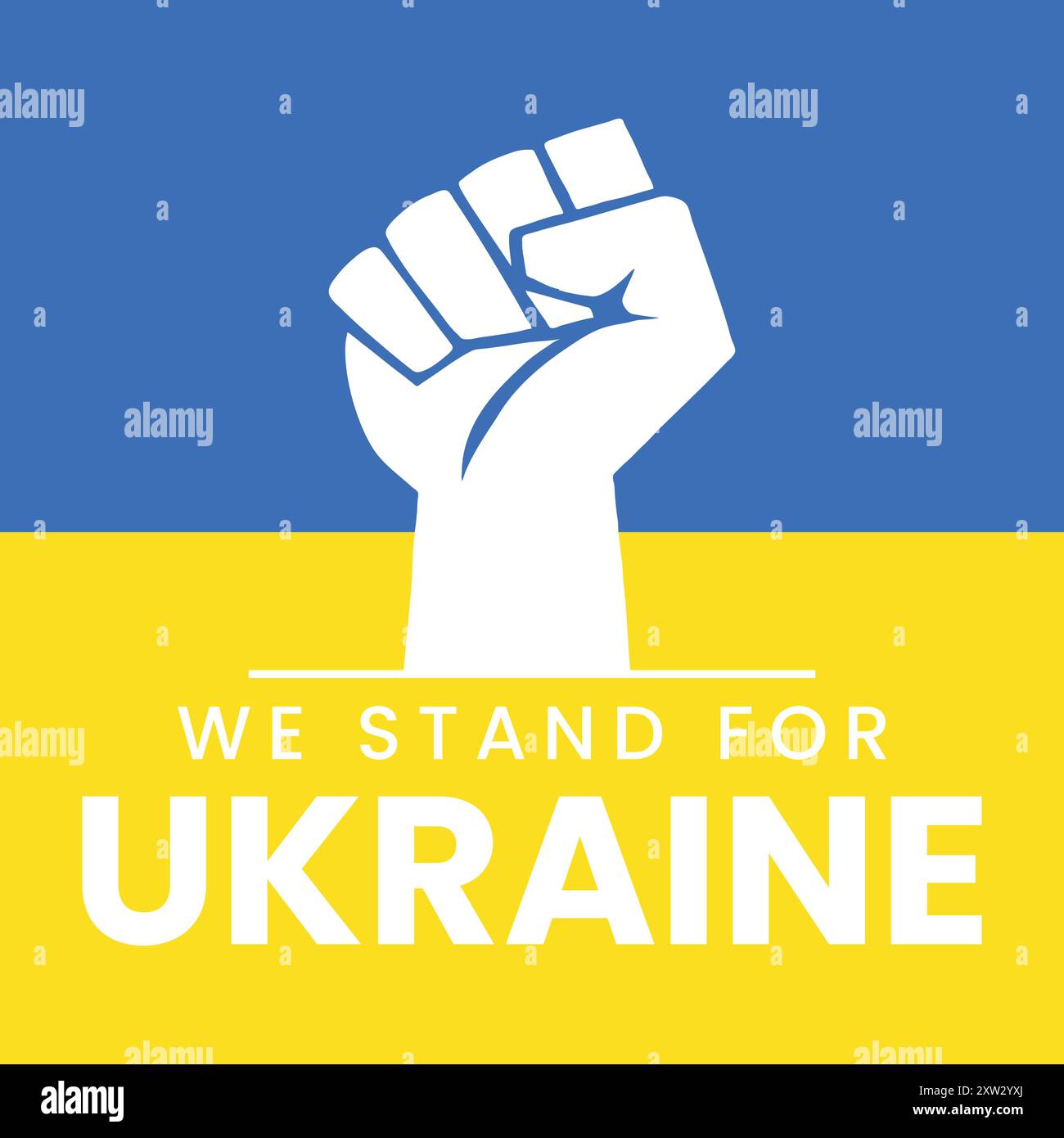 We Stand with Ukraine, Fist, Stop war, Russia and Ukraine war conflict ...