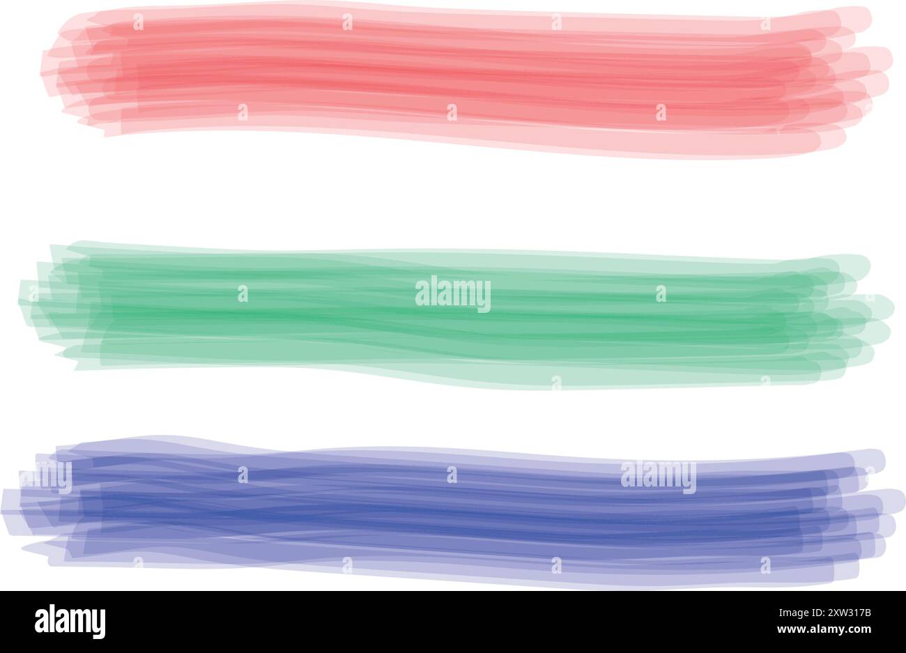 Colorful horizontal brush strokes,RGB clours Stock Vector Image & Art ...