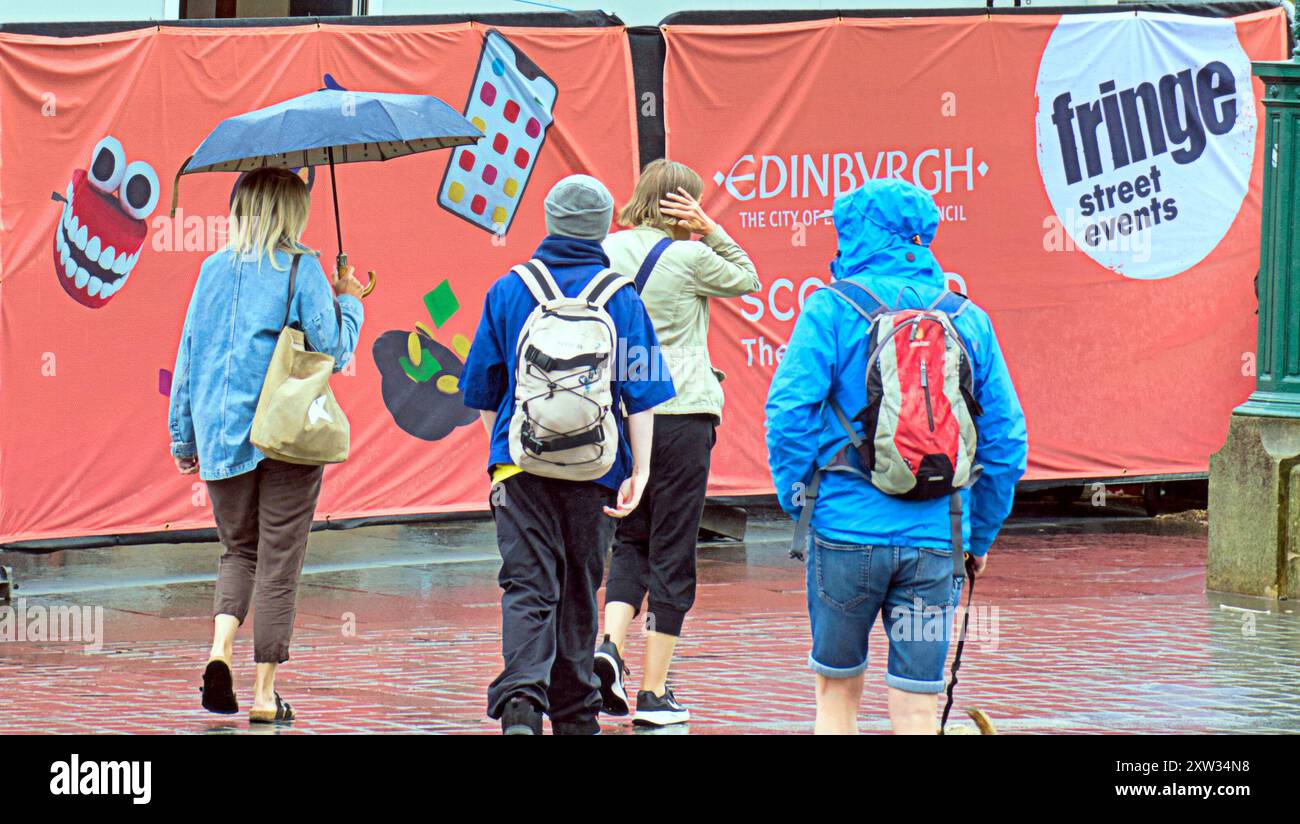 Edinburgh, Scotland, UK. 17th August, 2024. UK Weather: Wet Fringe on ...