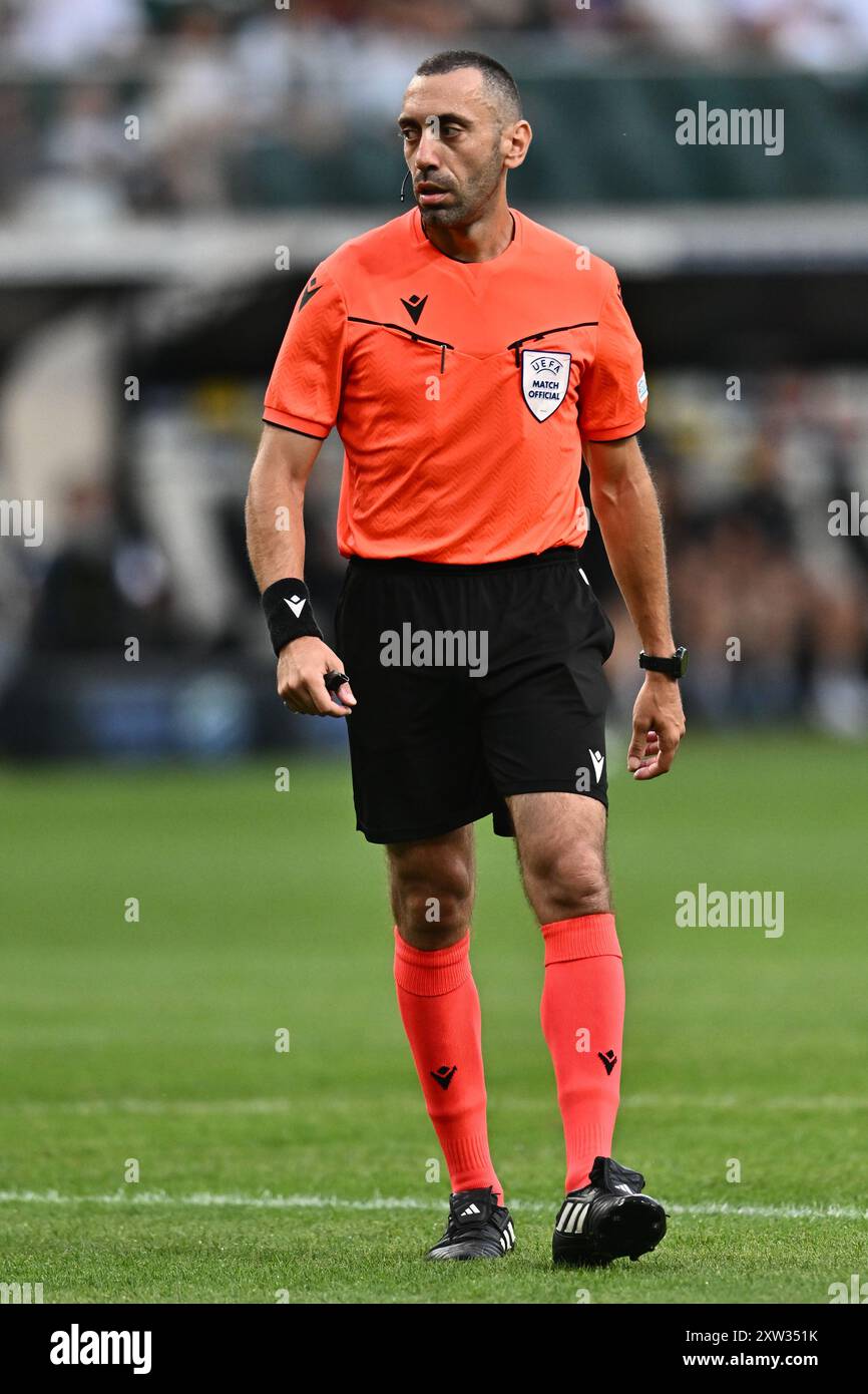 WARSAW, POLAND - AUGUST 15: Chrysovalantis Theouli referee during the ...