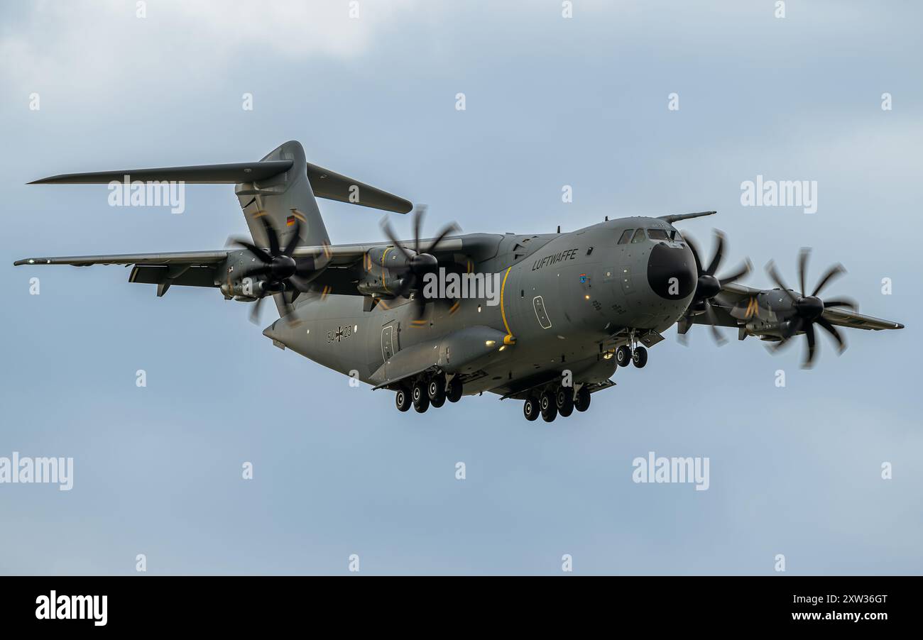 Four engine turboprop military transport aircraft hi-res stock ...
