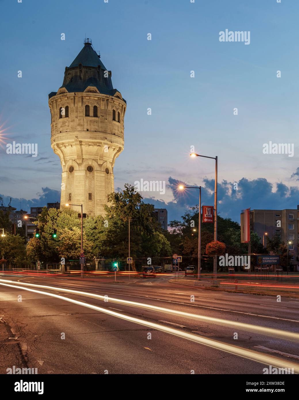 Grand watertower whati is the symbol of Ujpest district in Budapest ...