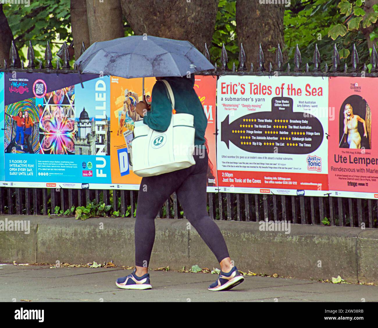Edinburgh, Scotland, UK. 17th August, 2024. UK Weather: Wet Fringe on ...