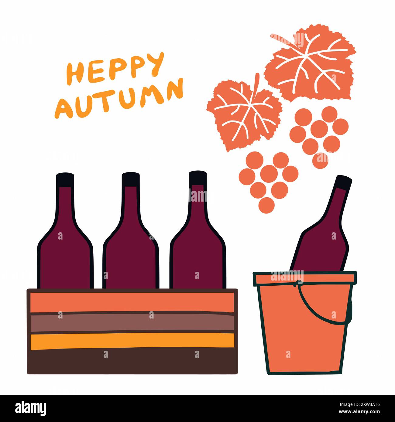 Vineyards with fall foliage Stock Vector Images - Alamy