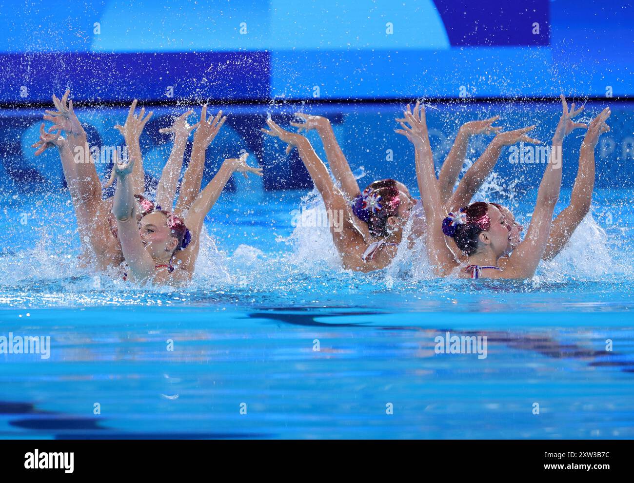 PARIS, FRANCE - AUGUST 07: Members of Team France compete in the Team ...