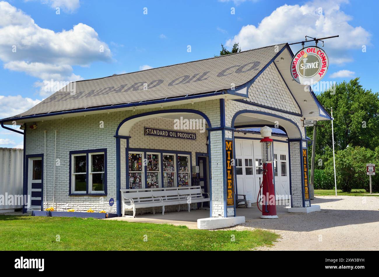 Odell, Illinois, USA. A step back in time rests in the form of a ...