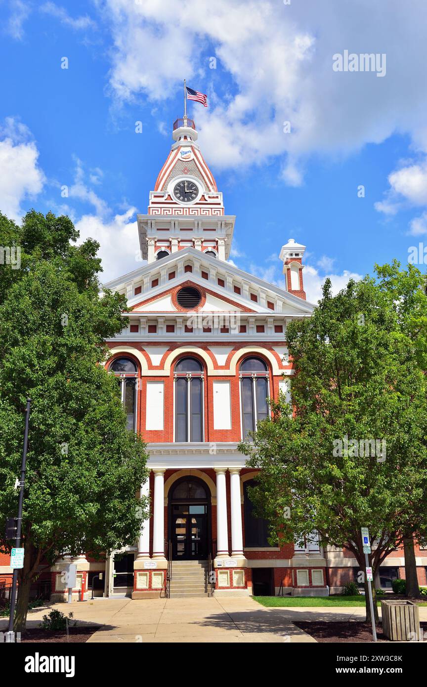 Pontiac, Illinois, USA. The Livington County Courthouse was built in ...