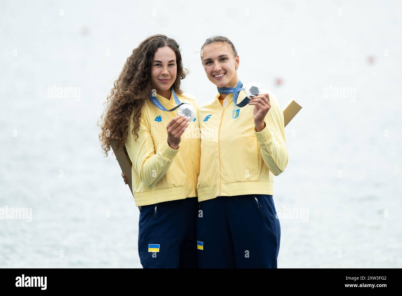 LUZAN Liudmyla, RYBACHOK Anastasiia (Ukraine) jubeln bei der ...