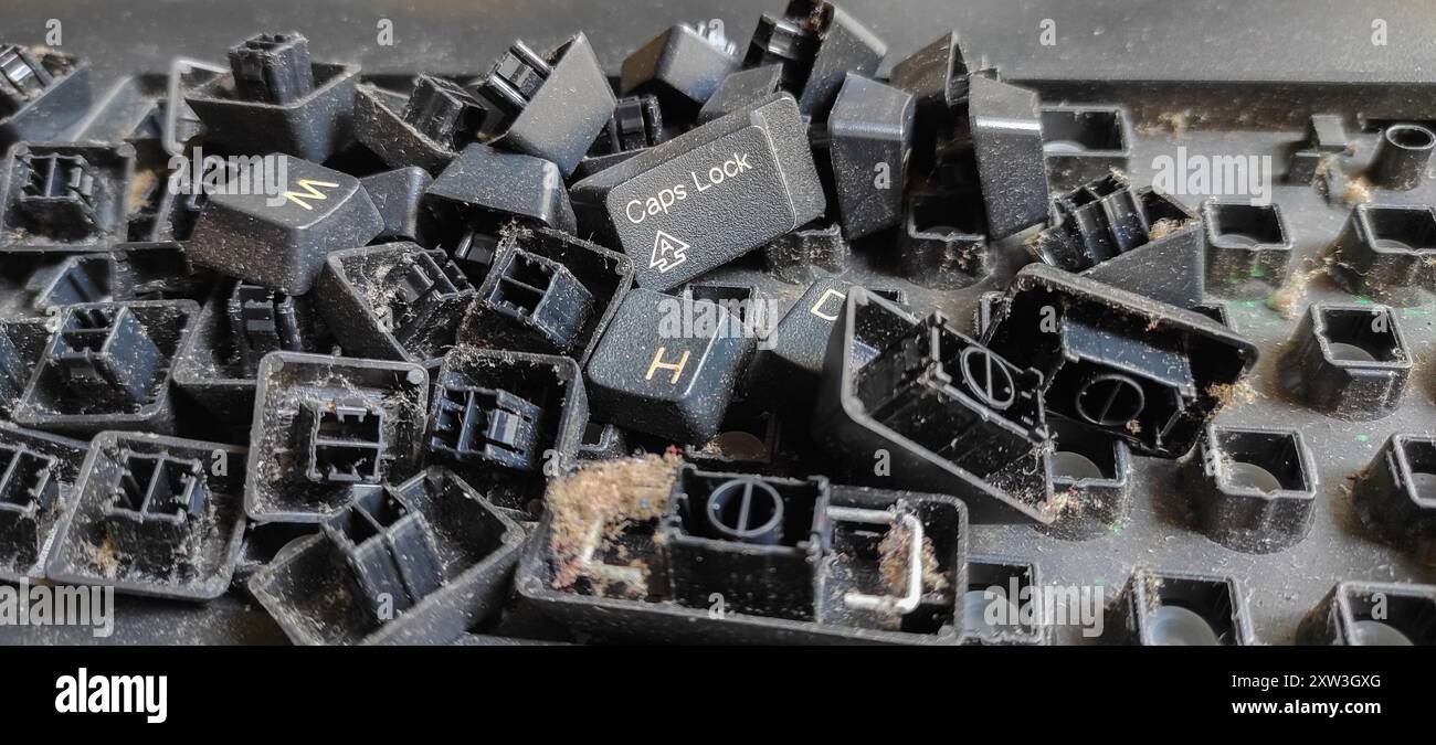 Pile of extremely dirty laptop keyboard tuts. Pile of keyboard tuts ...