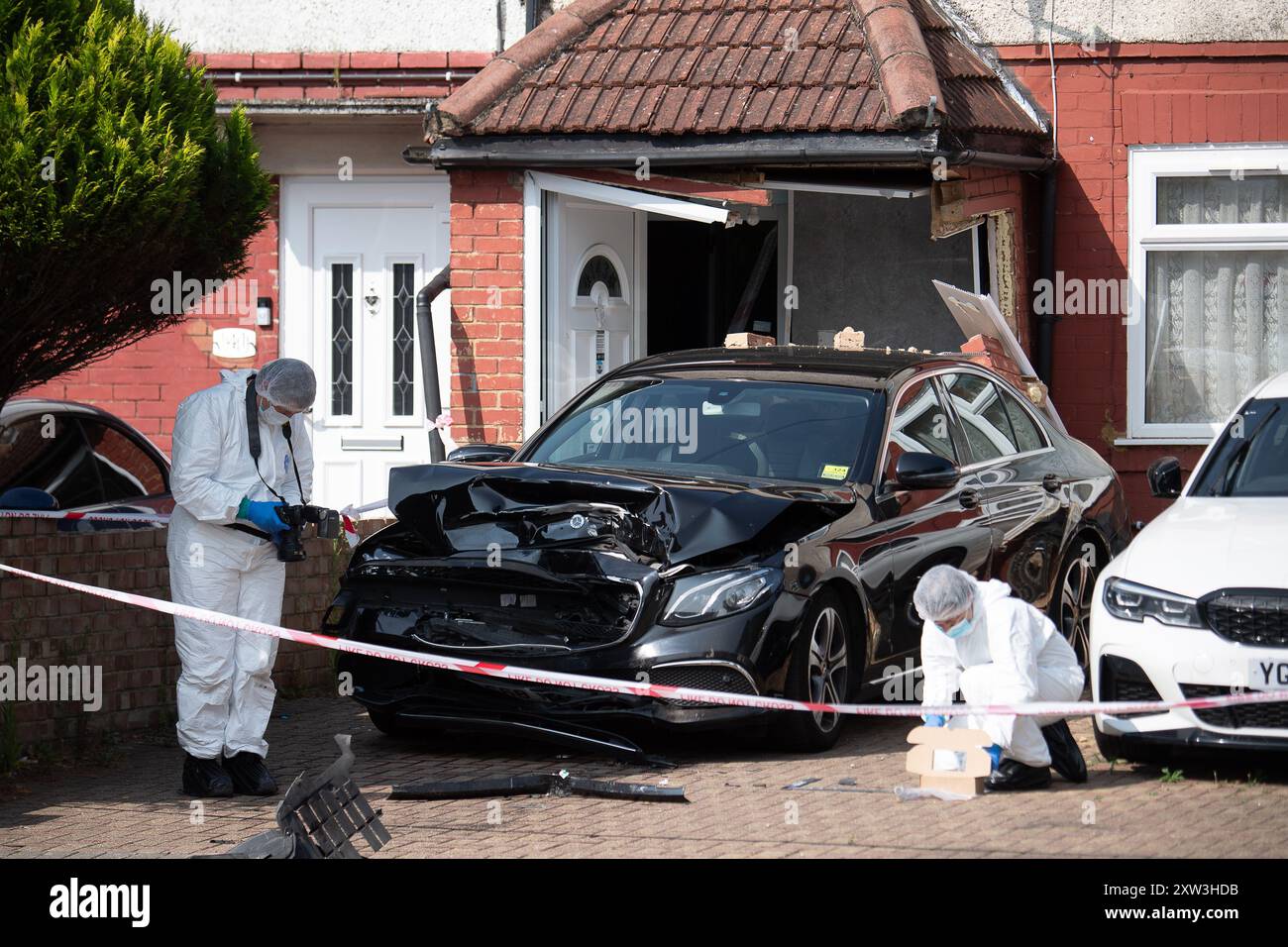 Slough, UK. 17th August, 2024. Part of Northern Road in Slough ...