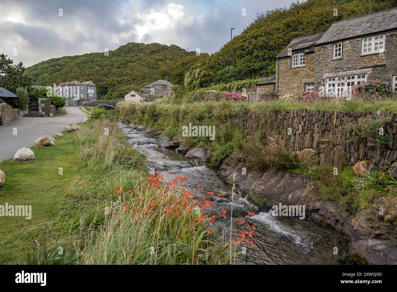 Early morning view of Boscastle in Cornwall UK Stock Photo - Alamy