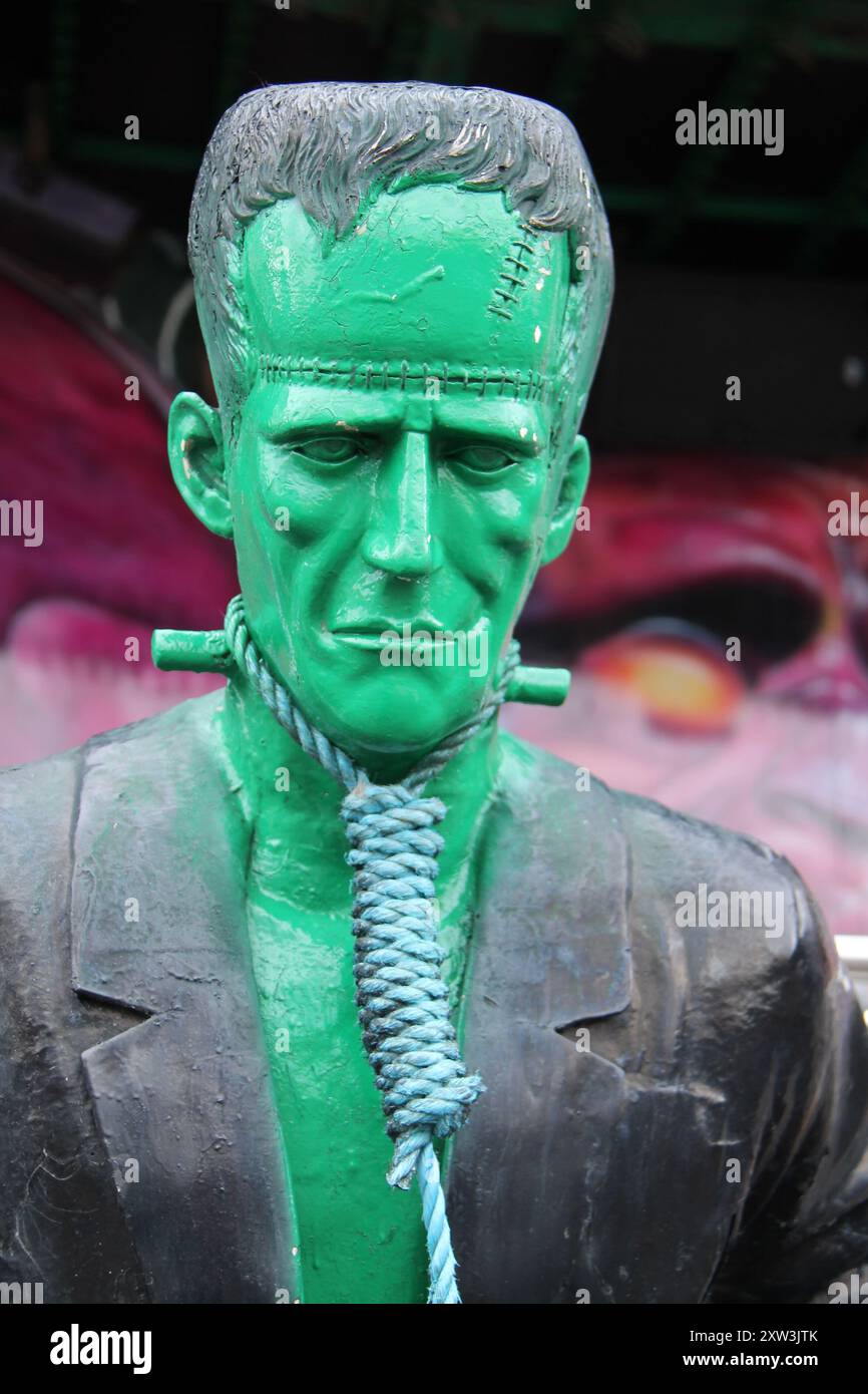 The Figure of a Full Size Green Body Horror Monster Stock Photo - Alamy