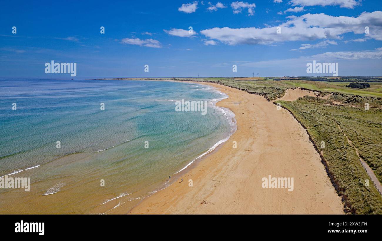 Fraserburgh Beach Aberdeenshire Scotland in summer the sweep of the ...