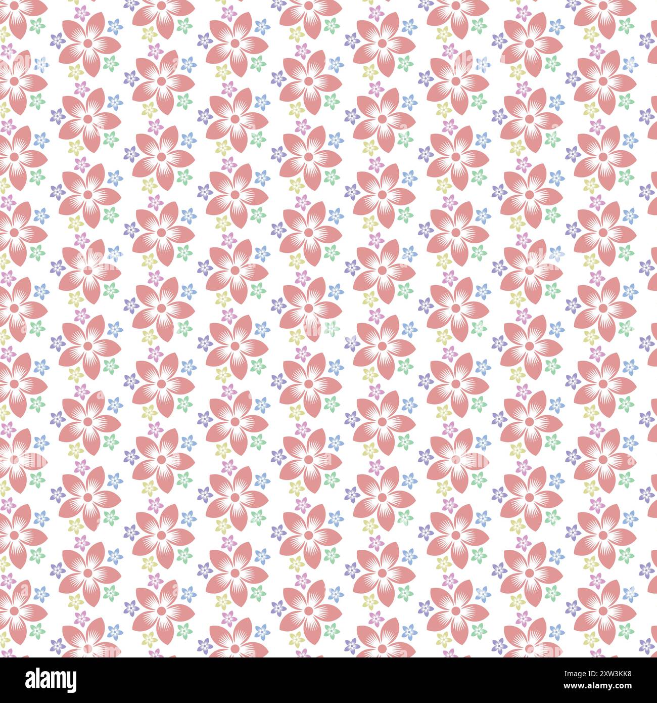 Delicate pastel floral pattern Stock Vector Images - Alamy