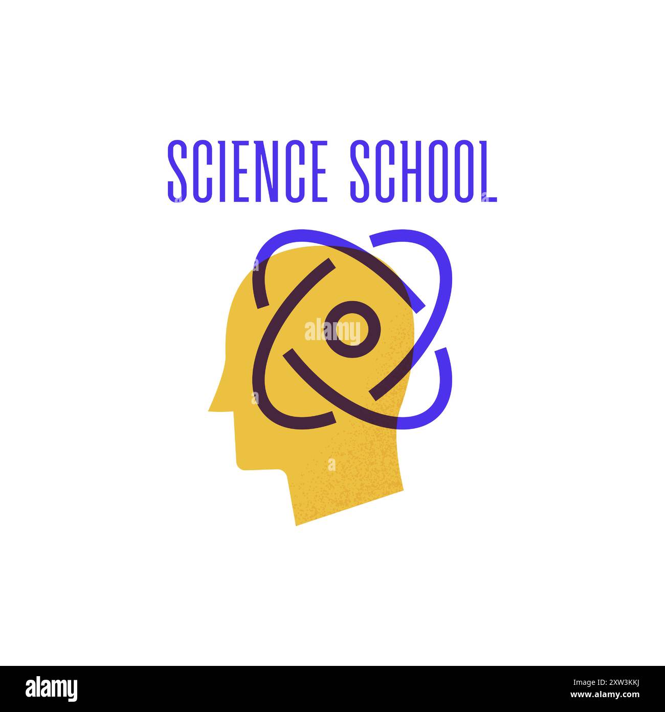 Science School Head Atom Sign Stock Vector Image & Art - Alamy