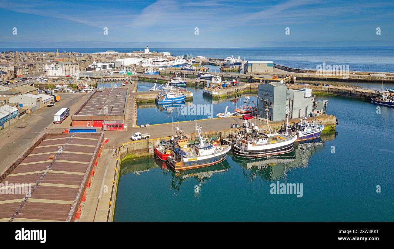Fraserburgh Harbour Aberdeenshire Scotland Faithlie Basin and jetty the ...
